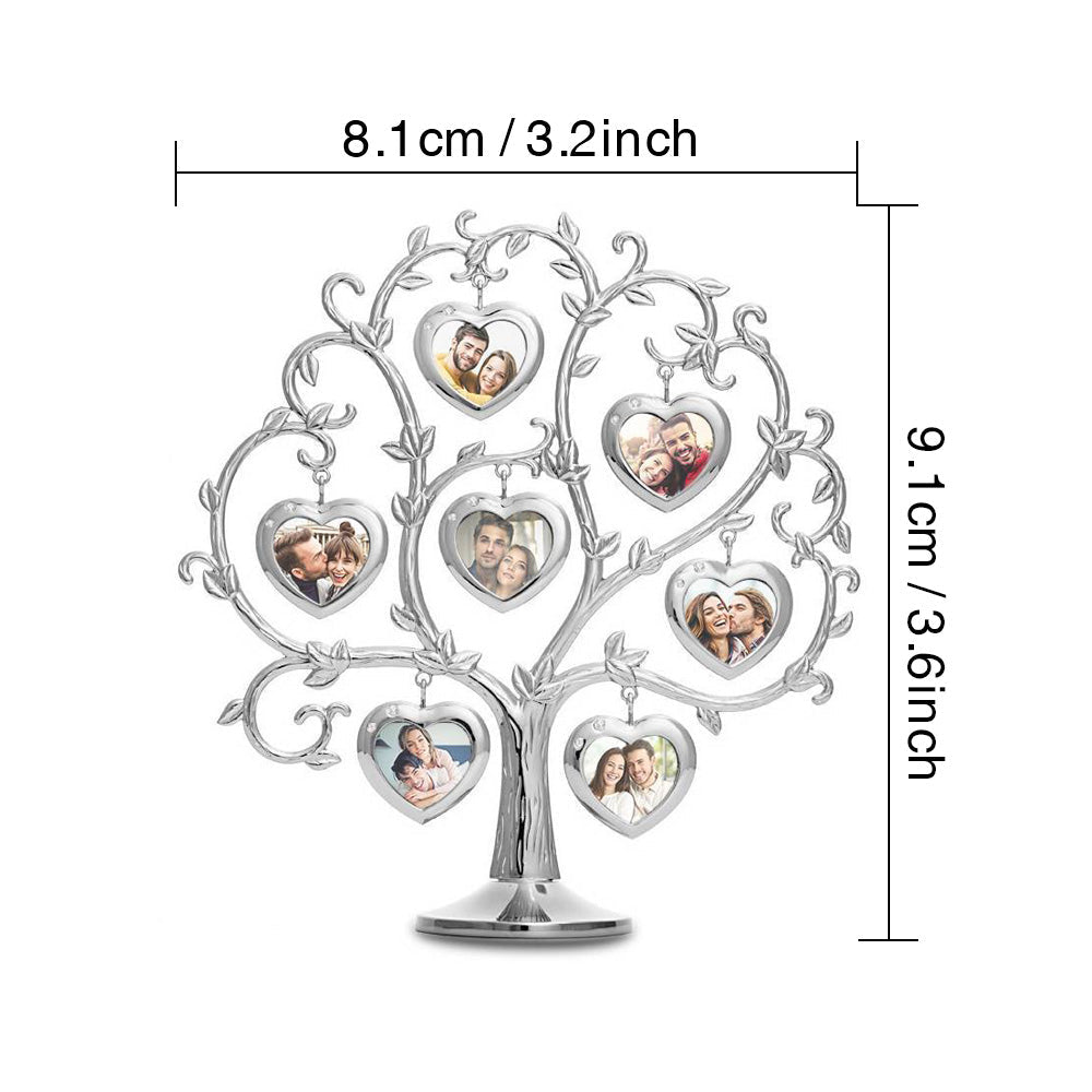 Custom Photo Family Tree With 7 Hanging Picture Frames Metal Table Top ...